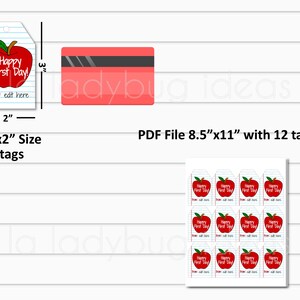 Editable Welcome Back to School Gift Tags. Back to School Printable ...