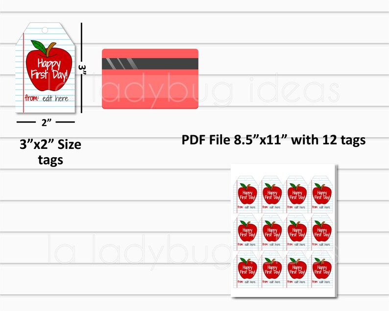 Editable Welcome Back to School Gift Tags. Back to School - Etsy