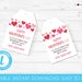 Editable Valentine's Day Gift Tags. Printable Valentines | Etsy