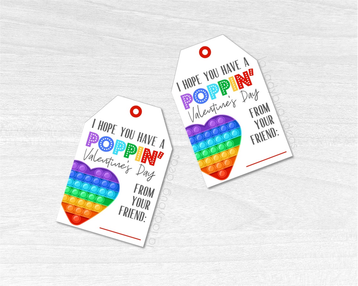 Valentine's Day Gift Tags. Poppin Valentine's Day Gift - Etsy