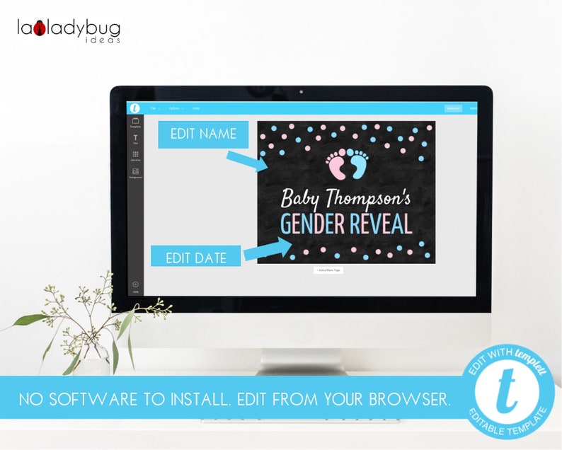 Editable Welcome to Gender Reveal Sign. Printable Gender Reveal Sign ...