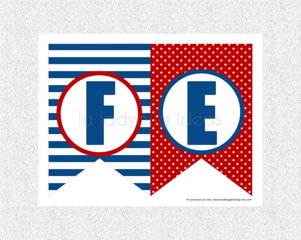 Banderín Feliz cumpleaños. Decoración tema marinero. - Etsy México