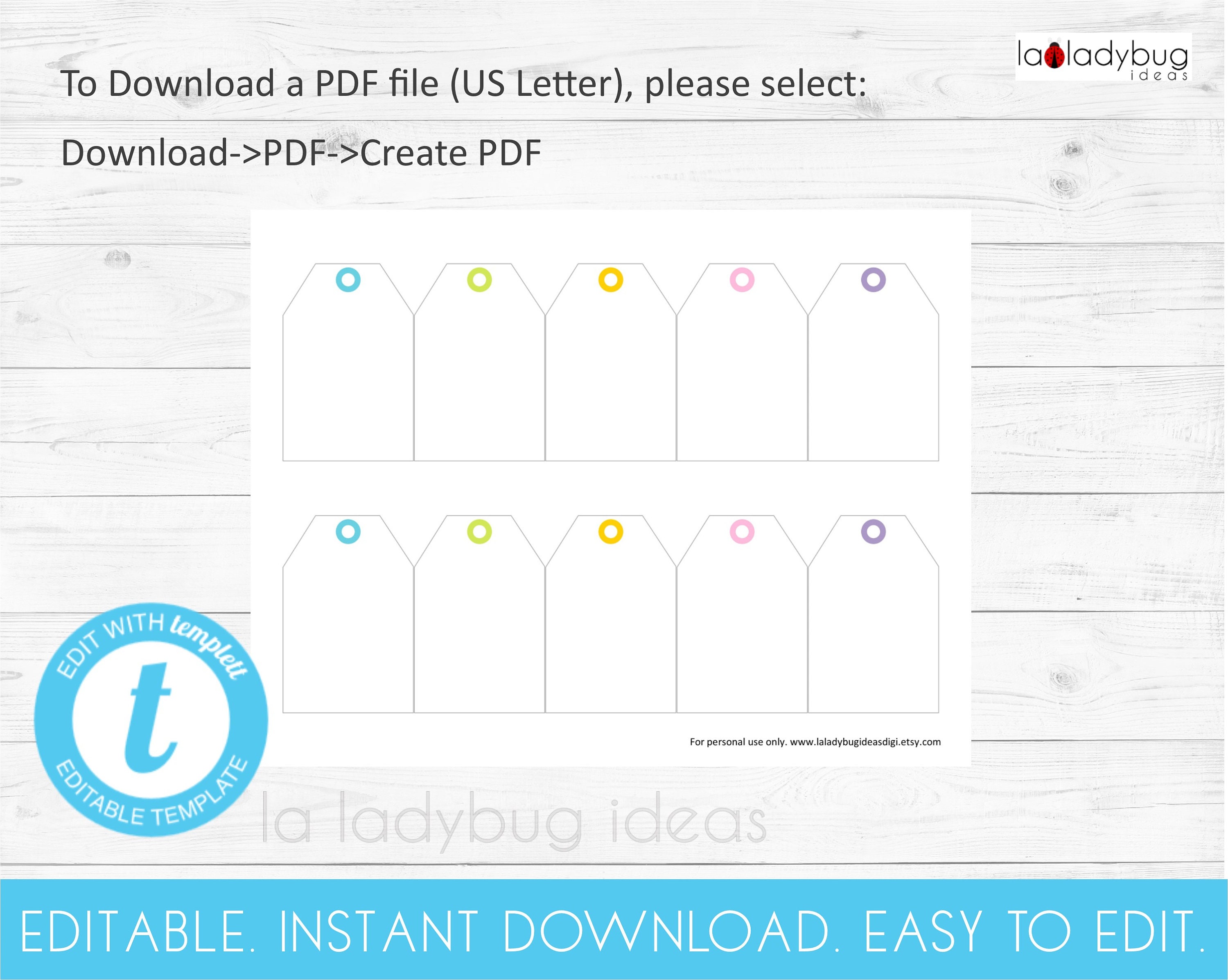 Editable Easter Name Tags. Printable Easter Basket Tags. | Etsy