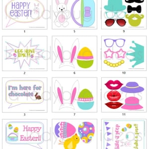 Easter Photo Booth Props. Printable. Easter Day Photo Props. DIY Photo ...