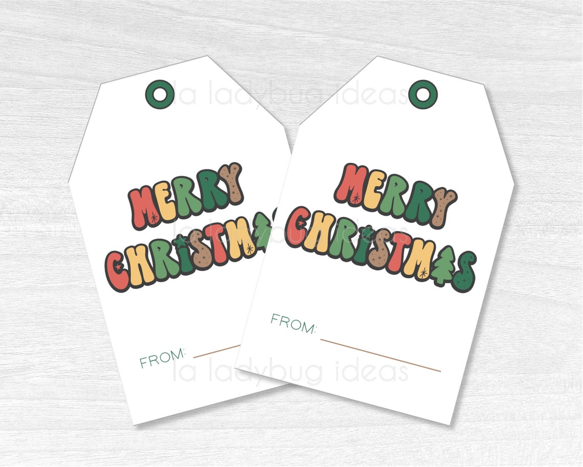 Merry Christmas Gift Tags. Printable Gift Tags for Christmas. PDF ...