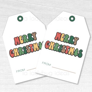 Merry Christmas Gift Tags. Printable Gift Tags for Christmas. PDF ...