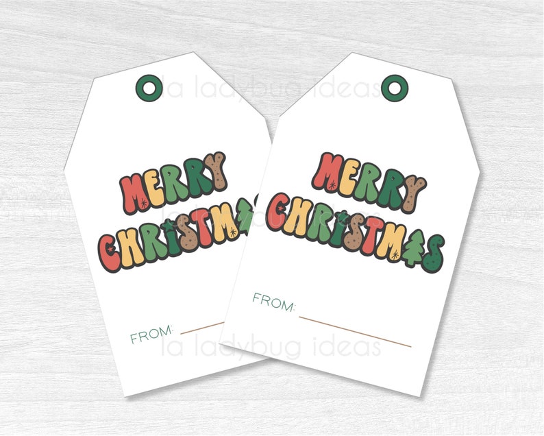 Merry Christmas Gift Tags. Printable Gift Tags for Christmas. - Etsy