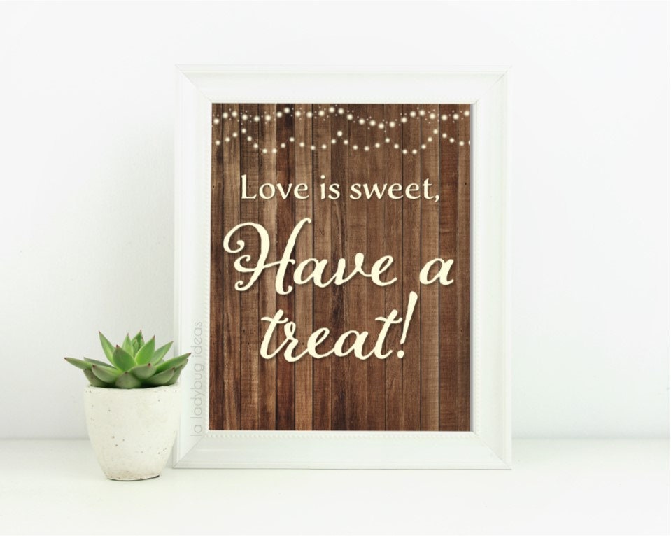 Wedding Printable Signs Bundle. Rustic Wedding Sign. PDF - Etsy