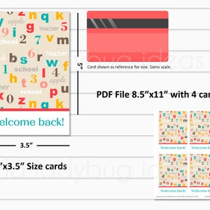Printable Mini Cookie Card. Welcome Back Card for Cookies. Digital ...