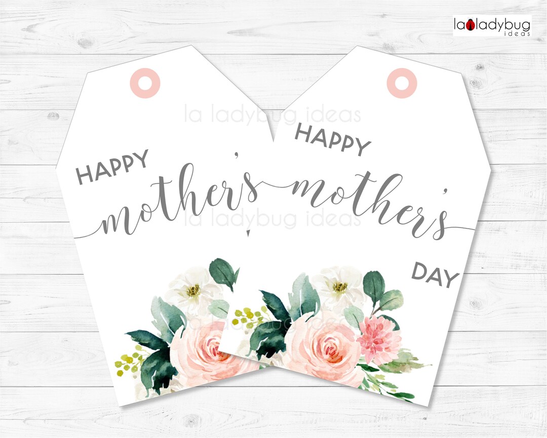 Floral Mother's Day Gift Tags, Printable PDF (instant Download) - Etsy