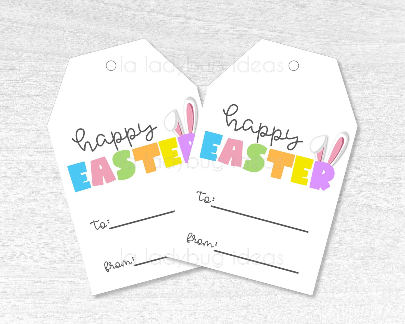 Easter Gift Tags. Happy Easter Gift Tags. Printable PDF. - Etsy