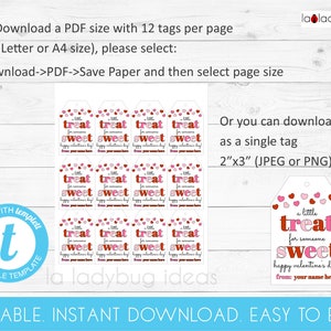 Editable Valentines Gift Tags. Printable Valentines Day Gift Tags ...