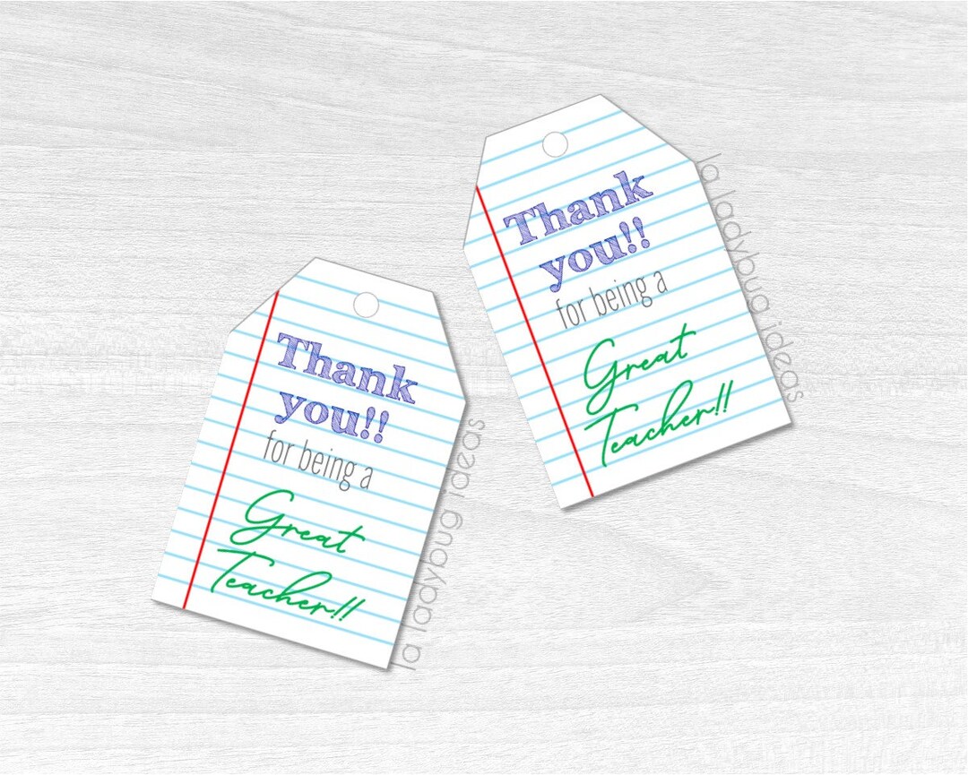 Thank You Teacher Gift Tags. Thank You for Helping Me Grow. Gift Tags ...
