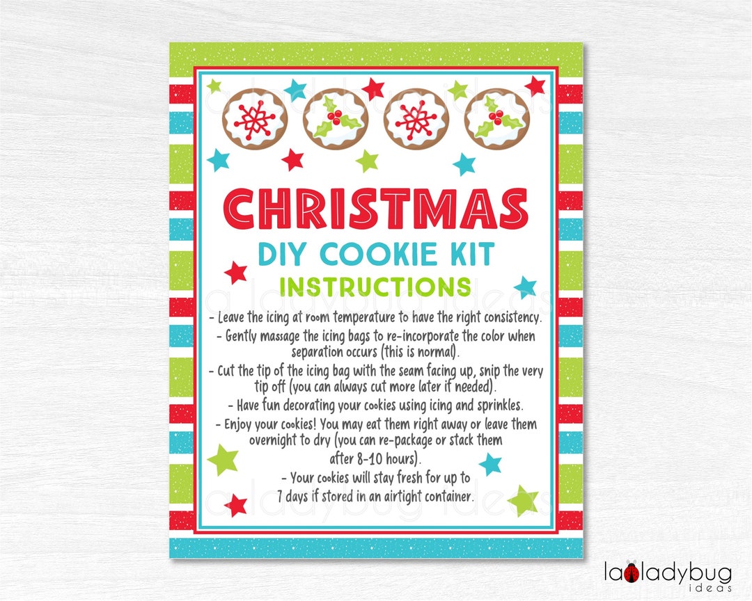Christmas DIY Cookie Kit Instructions. Christmas DIY Cookie Kit ...