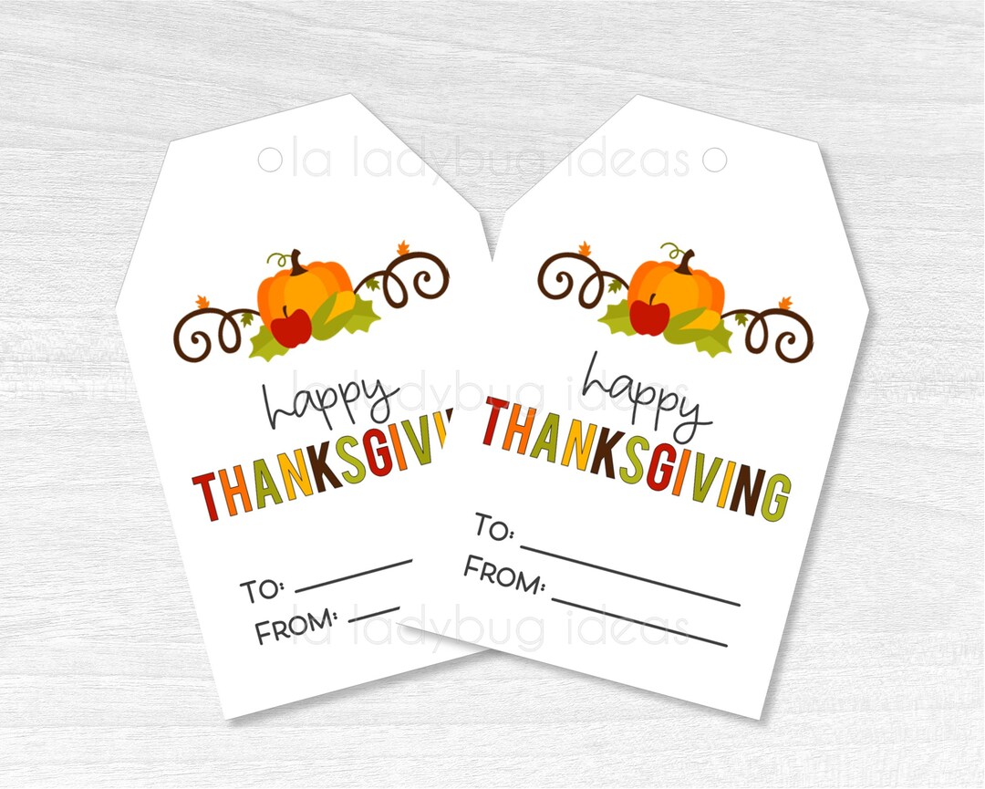 Thanksgiving Gift Tags. Printable Gift Tags for Thanksgiving. PDF ...