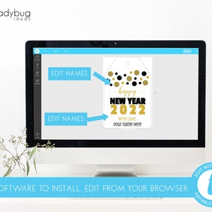 Editable New Year Gift Tags, Printable 2022 (PDF) - Etsy