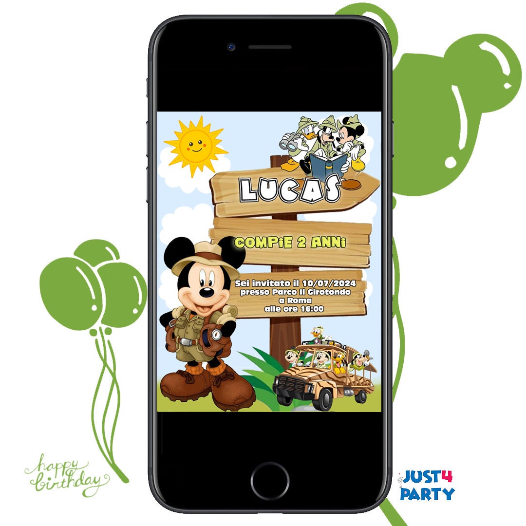 Mickey Mouse Explorer DIGITAL Invitation - Etsy