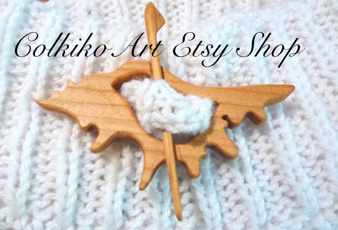 Wooden Shawl Pin Wood Brooch Wood Scarf Pin Women Gift - Etsy