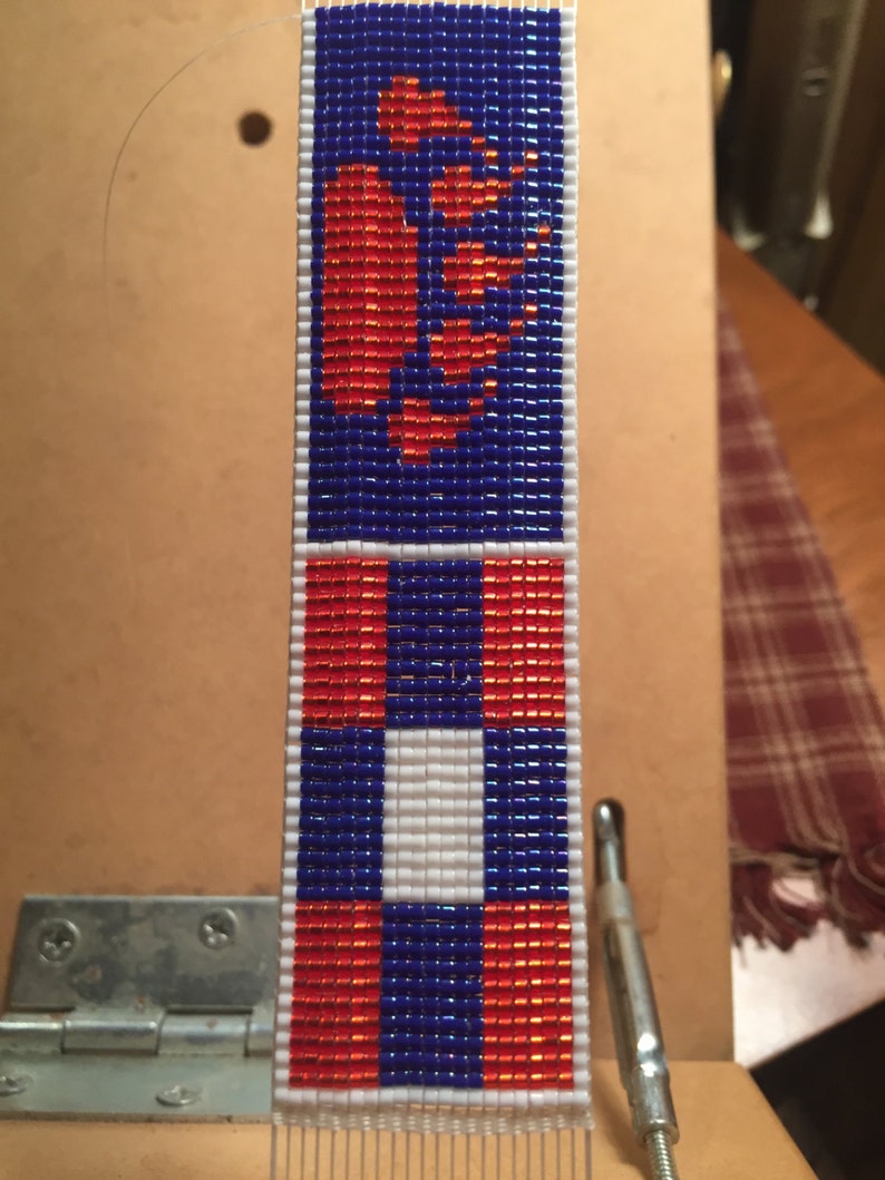 Native American Bear Paw Print, Handmade Delica Glass Loom Beaded ...