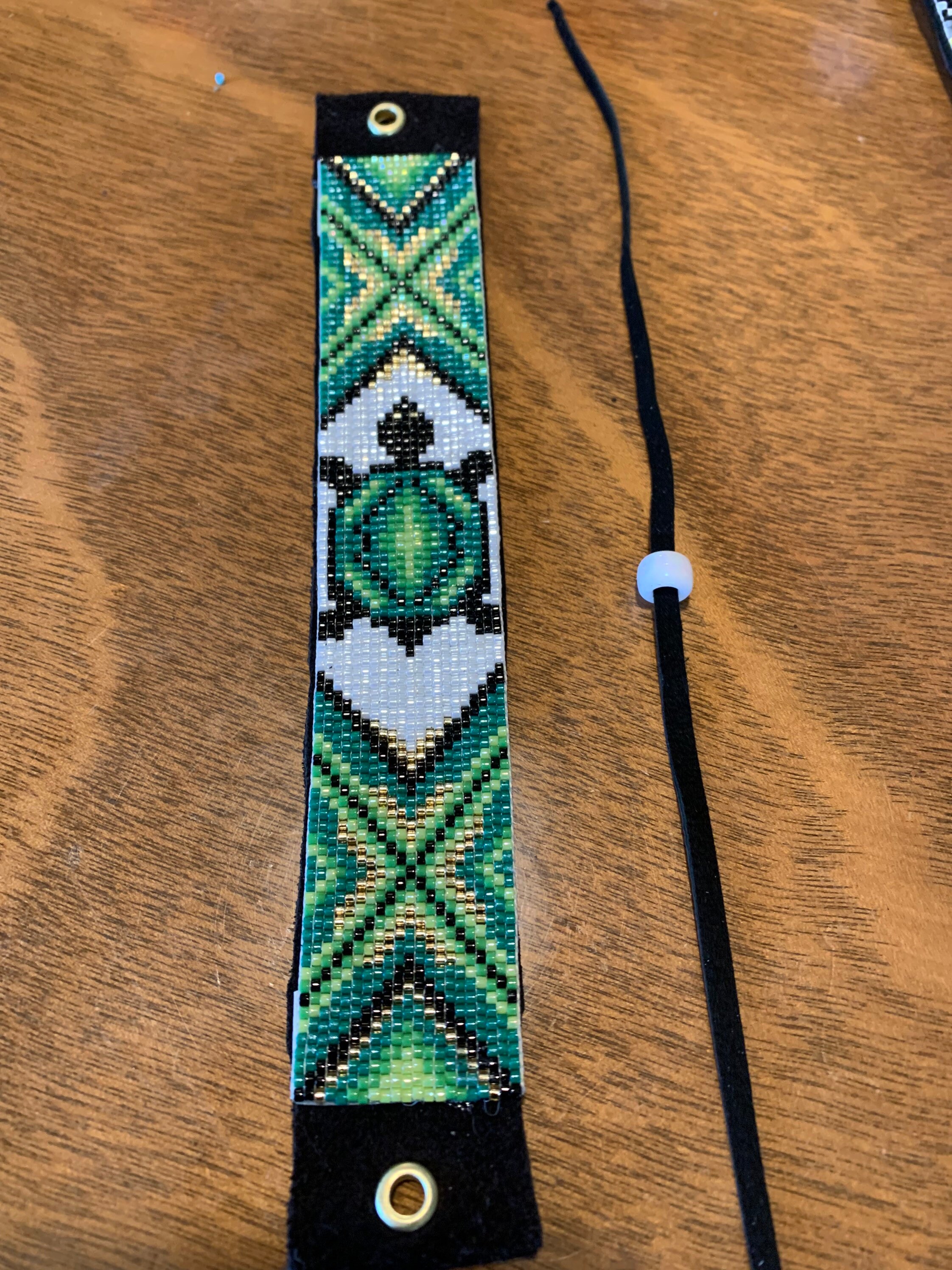 Native American Turtle Totem Beaded Bracelet - Handmade Loom Beaded ...
