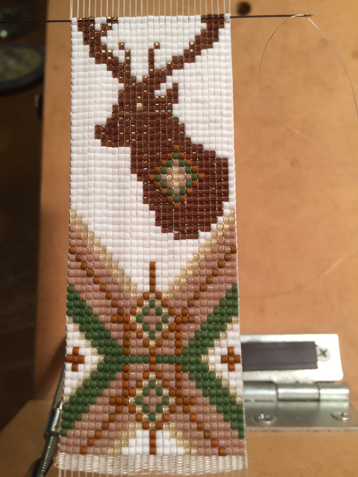 Elk Totem, Native American Inspired,brown and Green, Delica Glass Loom ...