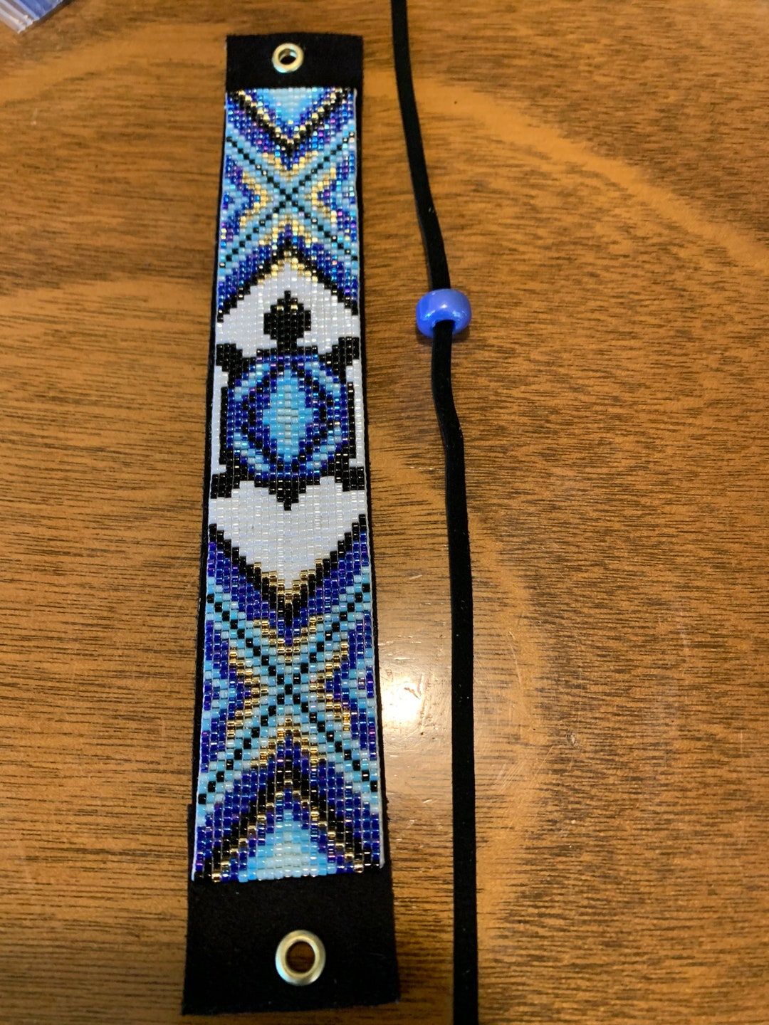 Native American Turtle Totem Beaded Bracelet - Handmade Loom Beaded ...