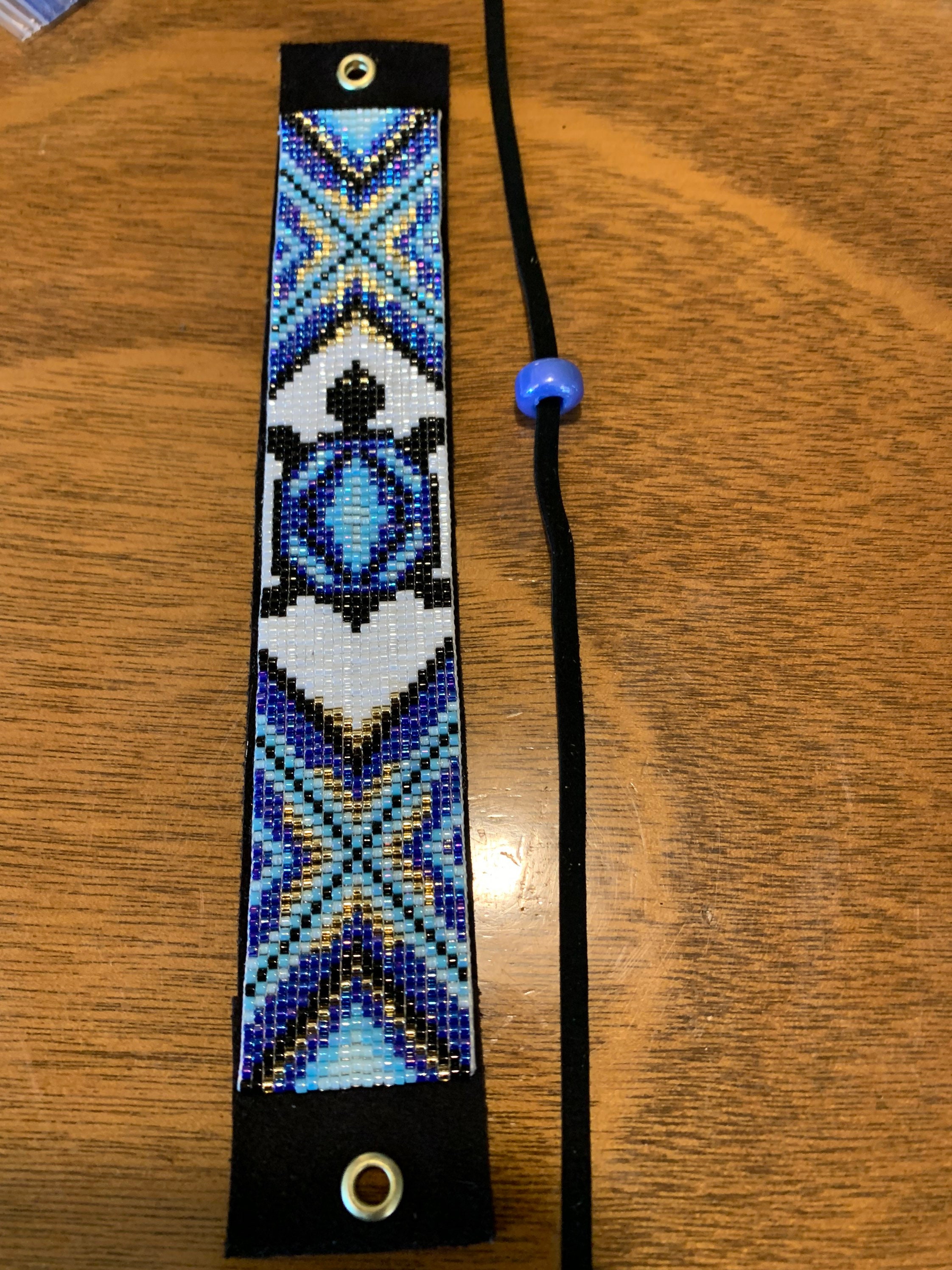 Native American Turtle Totem Beaded Bracelet - Handmade Loom Beaded ...