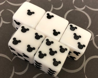 Mickey Mouse Dice Lot of 5 Great for Gifts and Fish Extender - Etsy