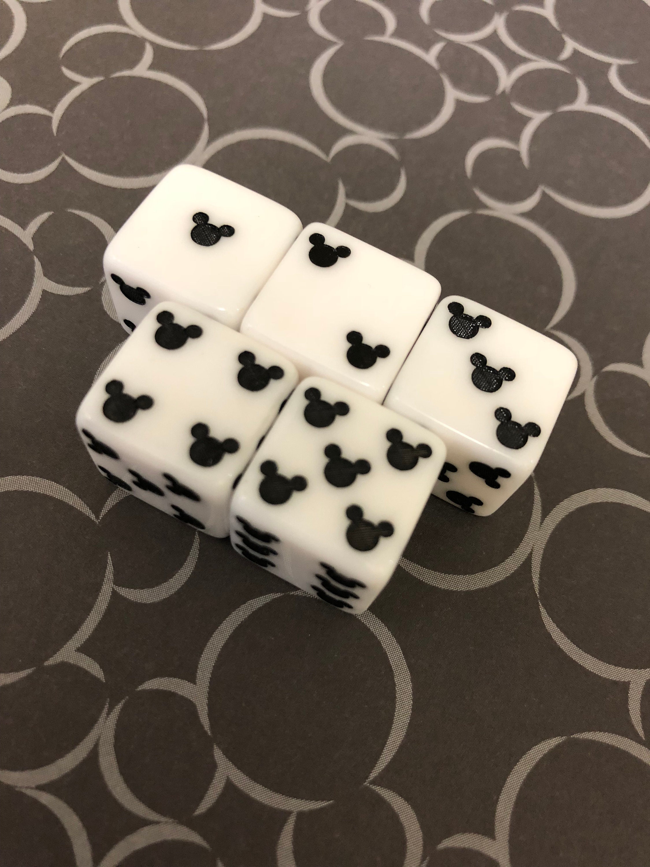 DICE Mickey Mouse Ears Set of 5 or 6 Dice Perfect for | Etsy