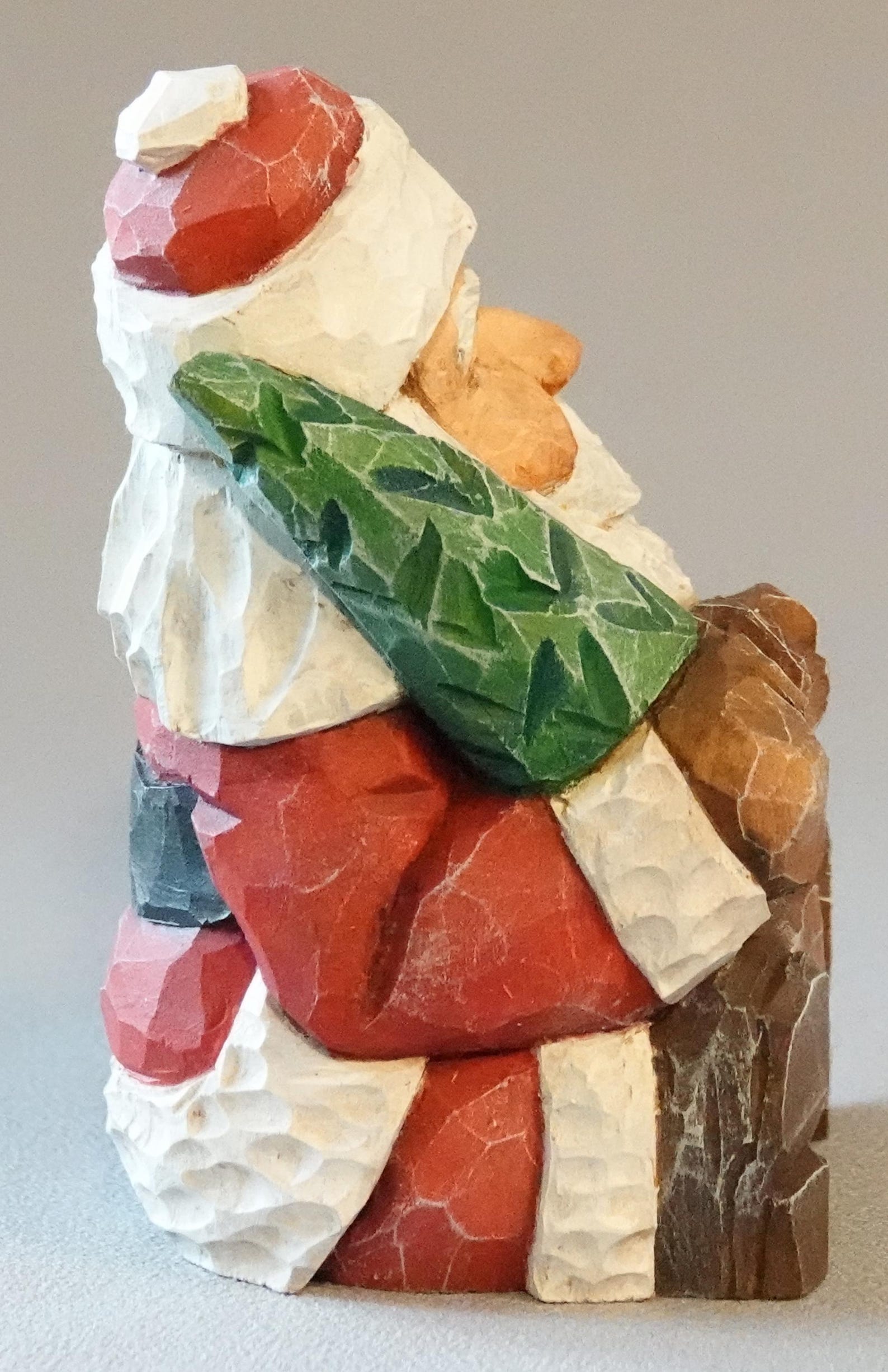 Traditional Santa Figurines, Handcrafted Santa Décor, Holiday ...