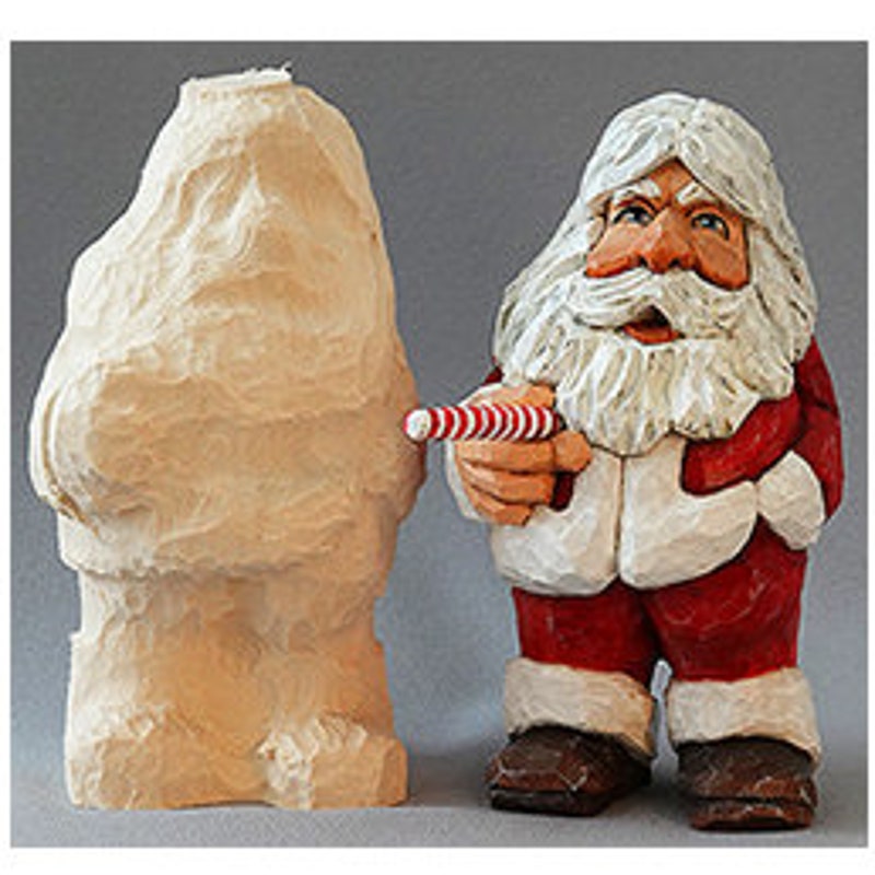 Wood Block Santa - Etsy