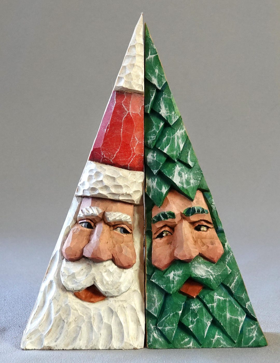 Wedgie Santa and Tree Faces SA46 9” X 3” X 1.5” - Etsy