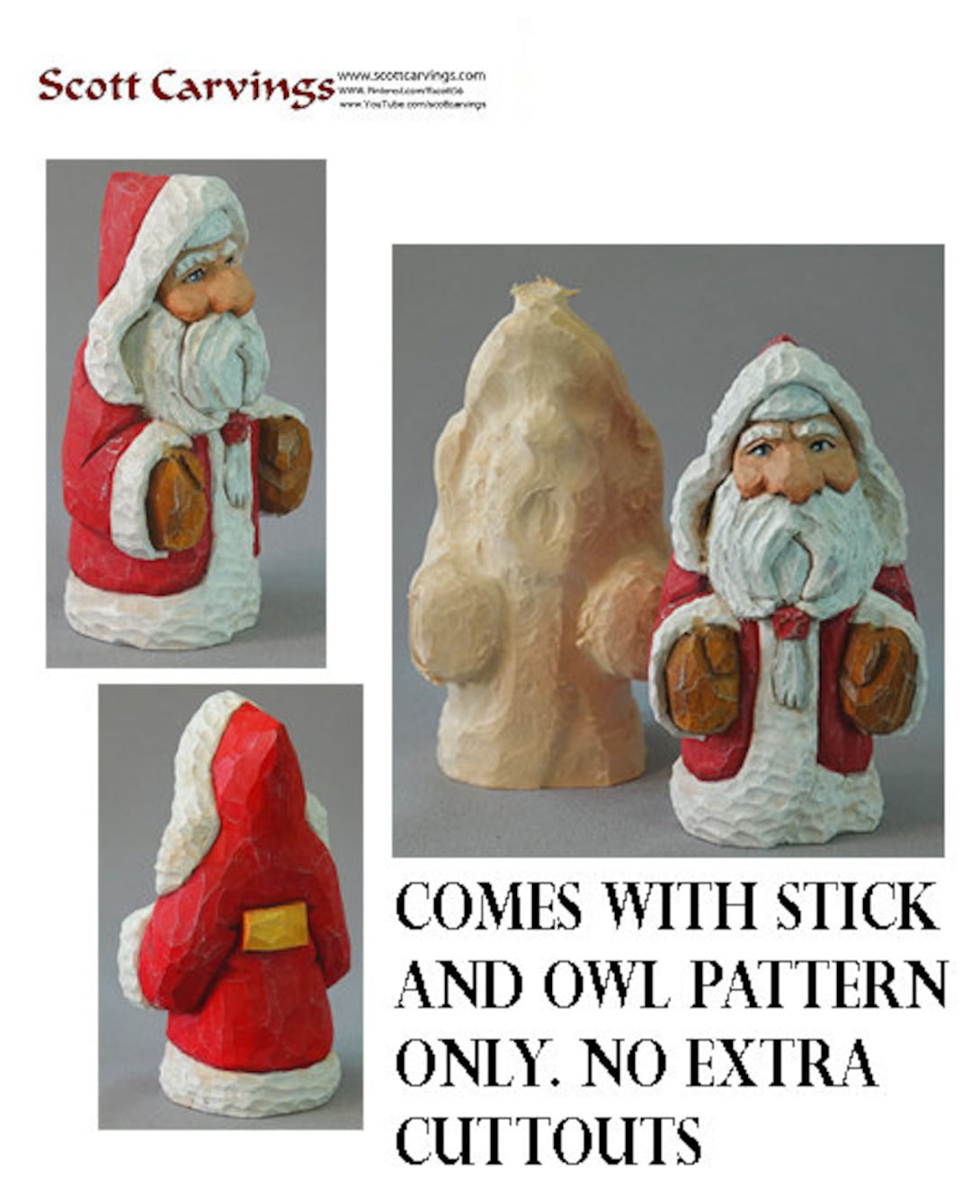 Squatty Robe Santa Rough Out 5.5 X 3 X 2.5 With Color Picture - Etsy