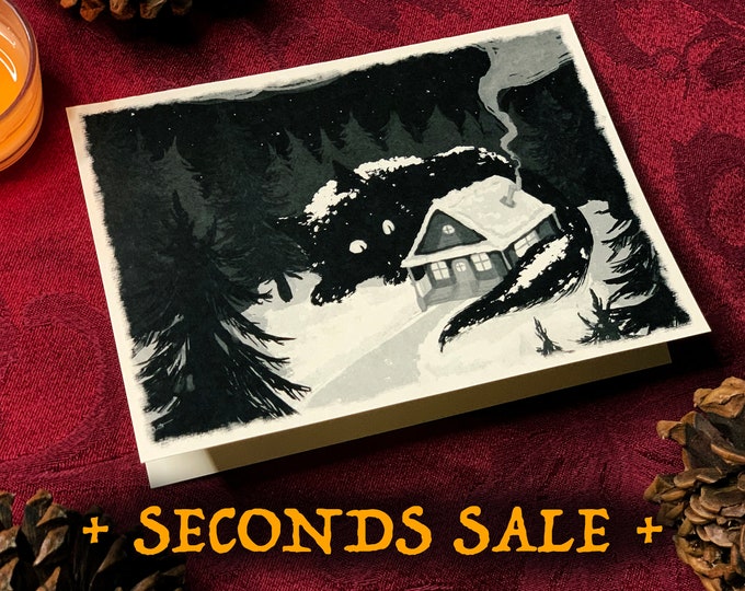 Yule Cat (jólaköttur) Art Print Greeting Card| Yule Cat Greeting Card ...