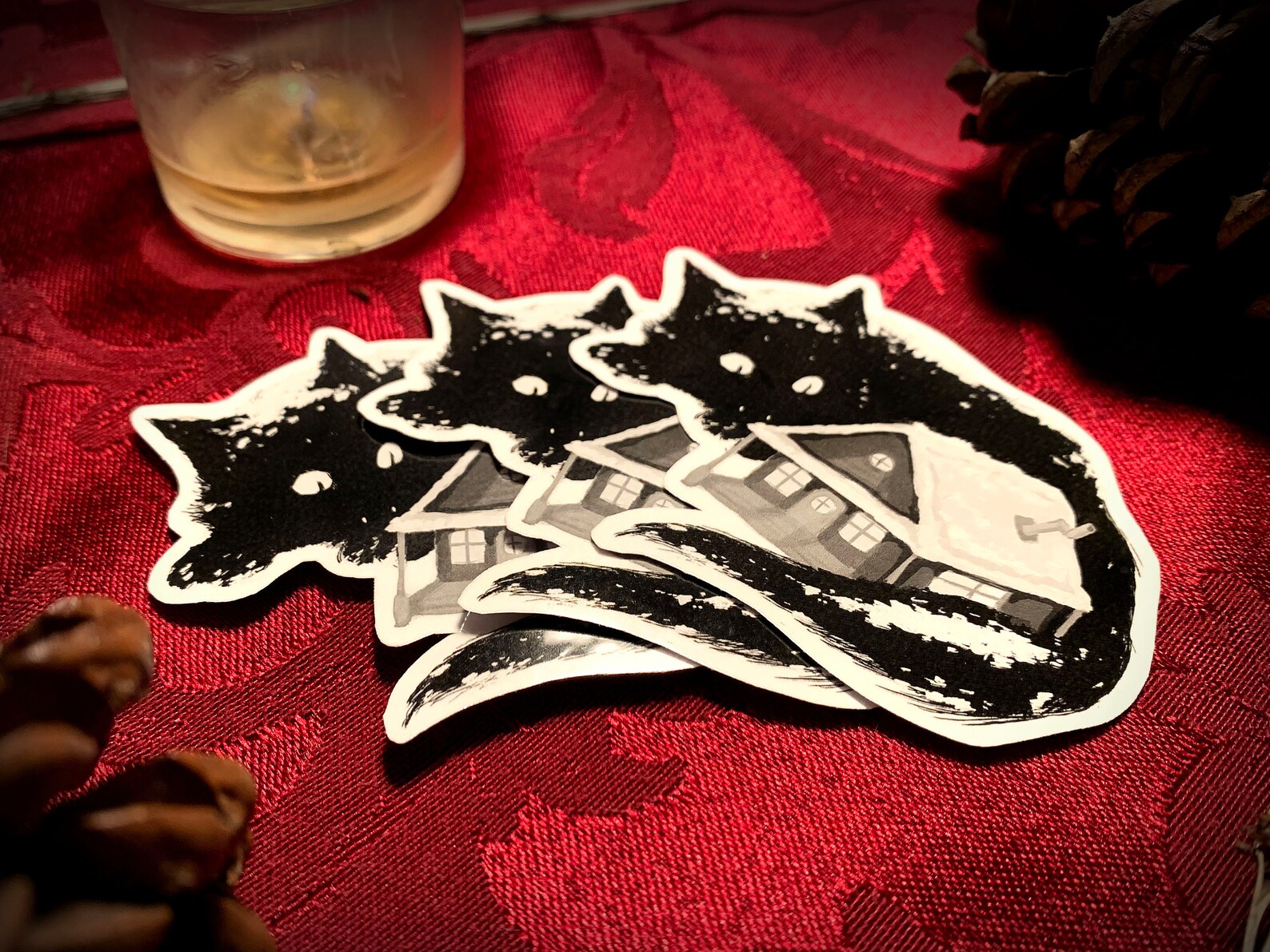 Yule Cat Sticker – Winter Solstice Christmas Gift, Waterproof - Etsy