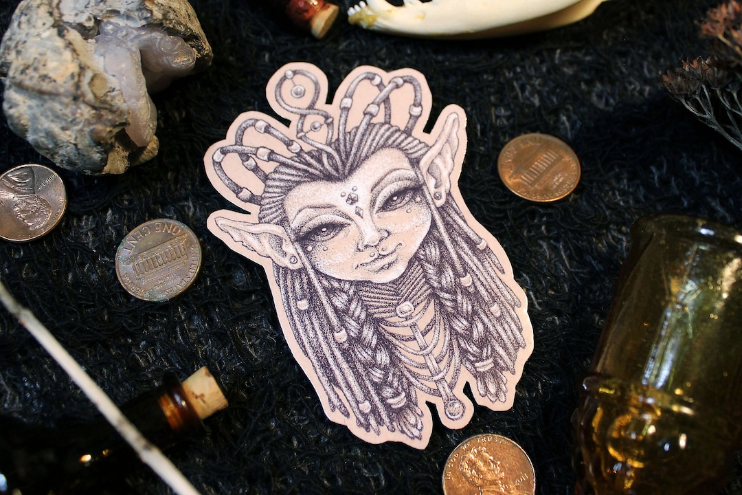 Faerie Queen — Stickers — Titania Art — Fantasy D&D Elf Gift — Magical ...
