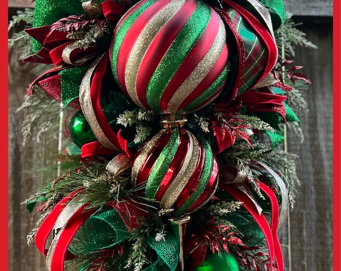 Traditional Christmas Wreath/ Traditional Christmas Swag / Christmas ...
