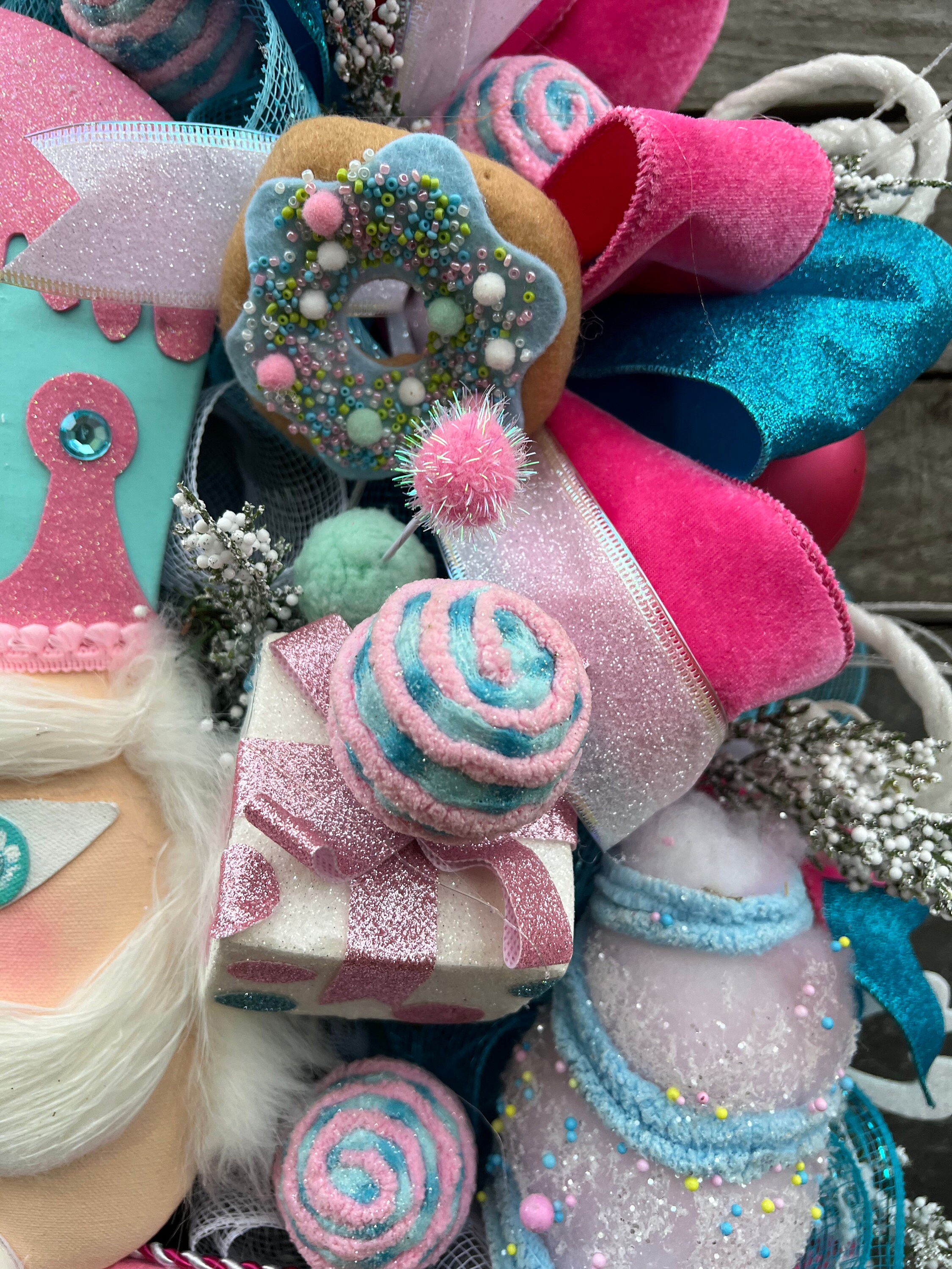 Nutcracker Christmas Wreath: Handmade Candy Land Holiday Decor - Etsy