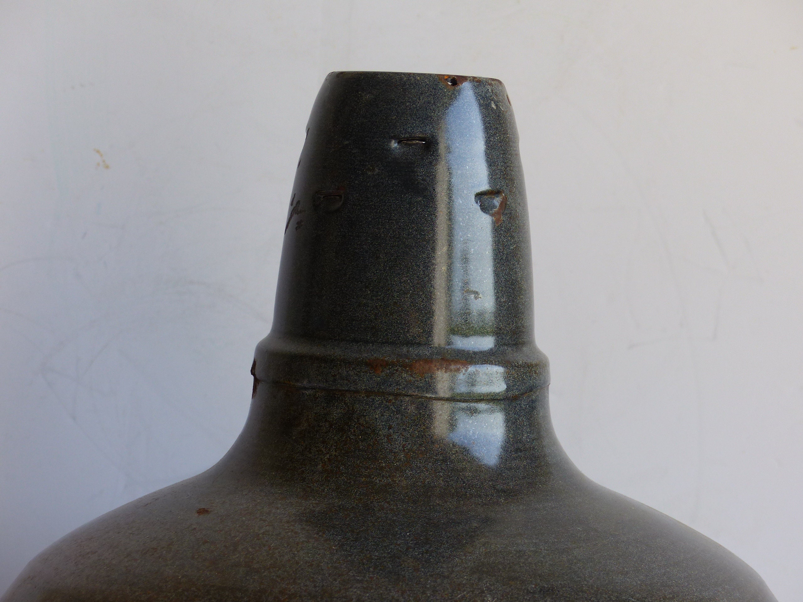 Large Industrial Lamp Shade Dark Gray Metal Industrial Lamp | Etsy