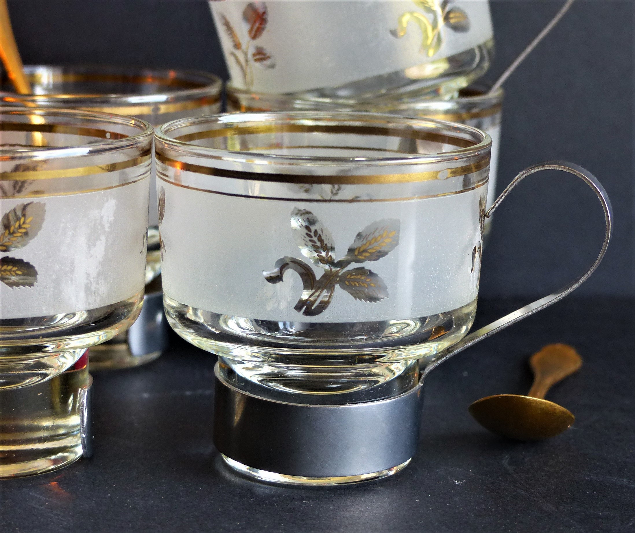 Set of 5 Italian Glass Coffee Cups Espresso Glass Coffee - Etsy