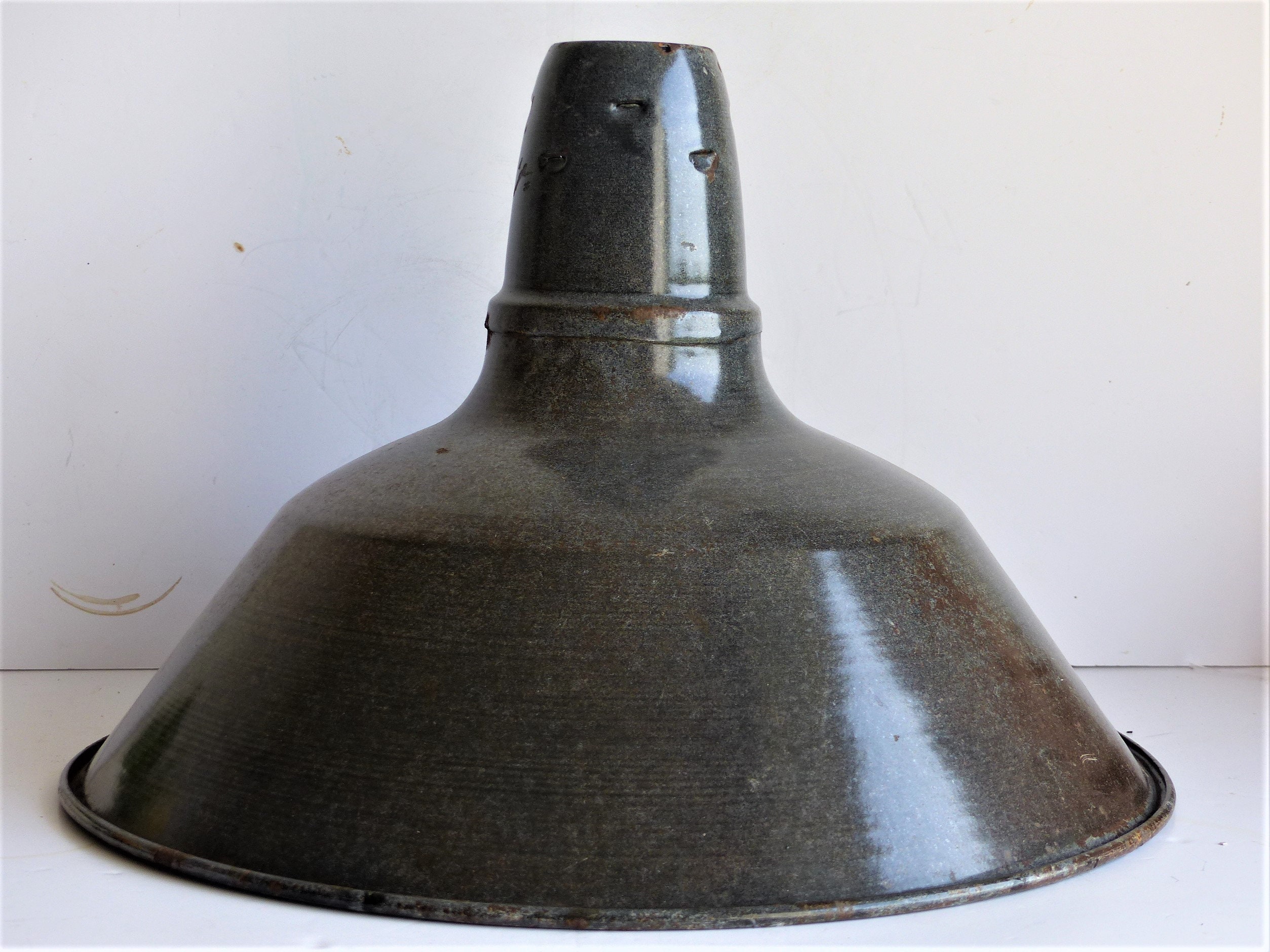 Large Industrial Lamp Shade Dark Gray Metal Industrial Lamp - Etsy