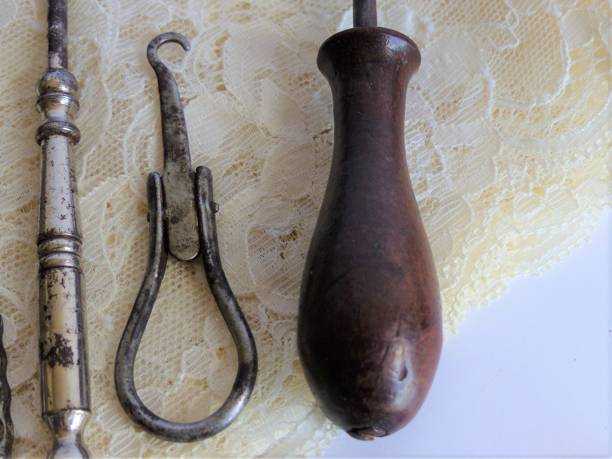 Full Set of French Antique Boot Hooks Lace up Boot Hooks | Etsy