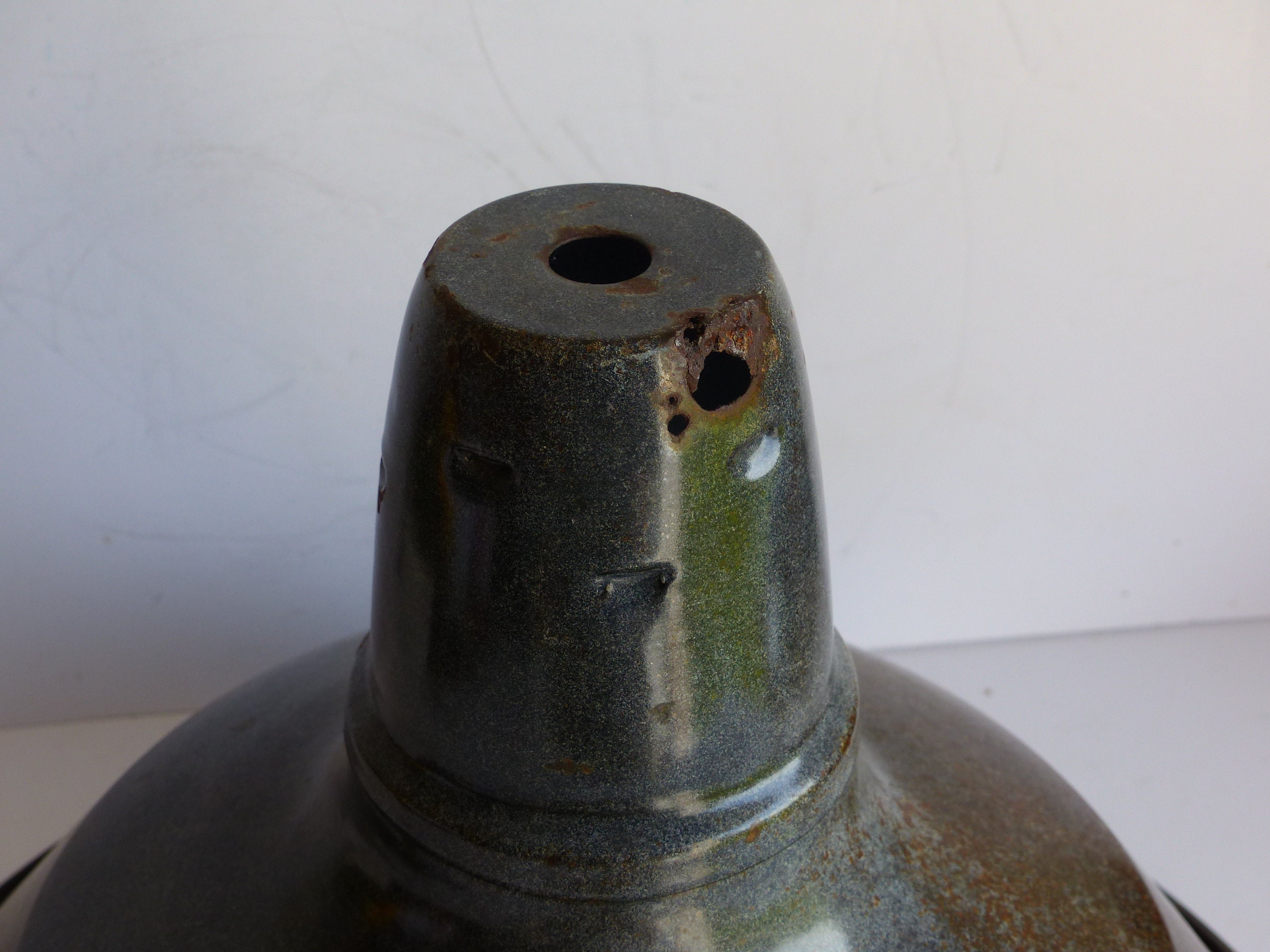 Large Industrial Lamp Shade Dark Gray Metal Industrial Lamp | Etsy