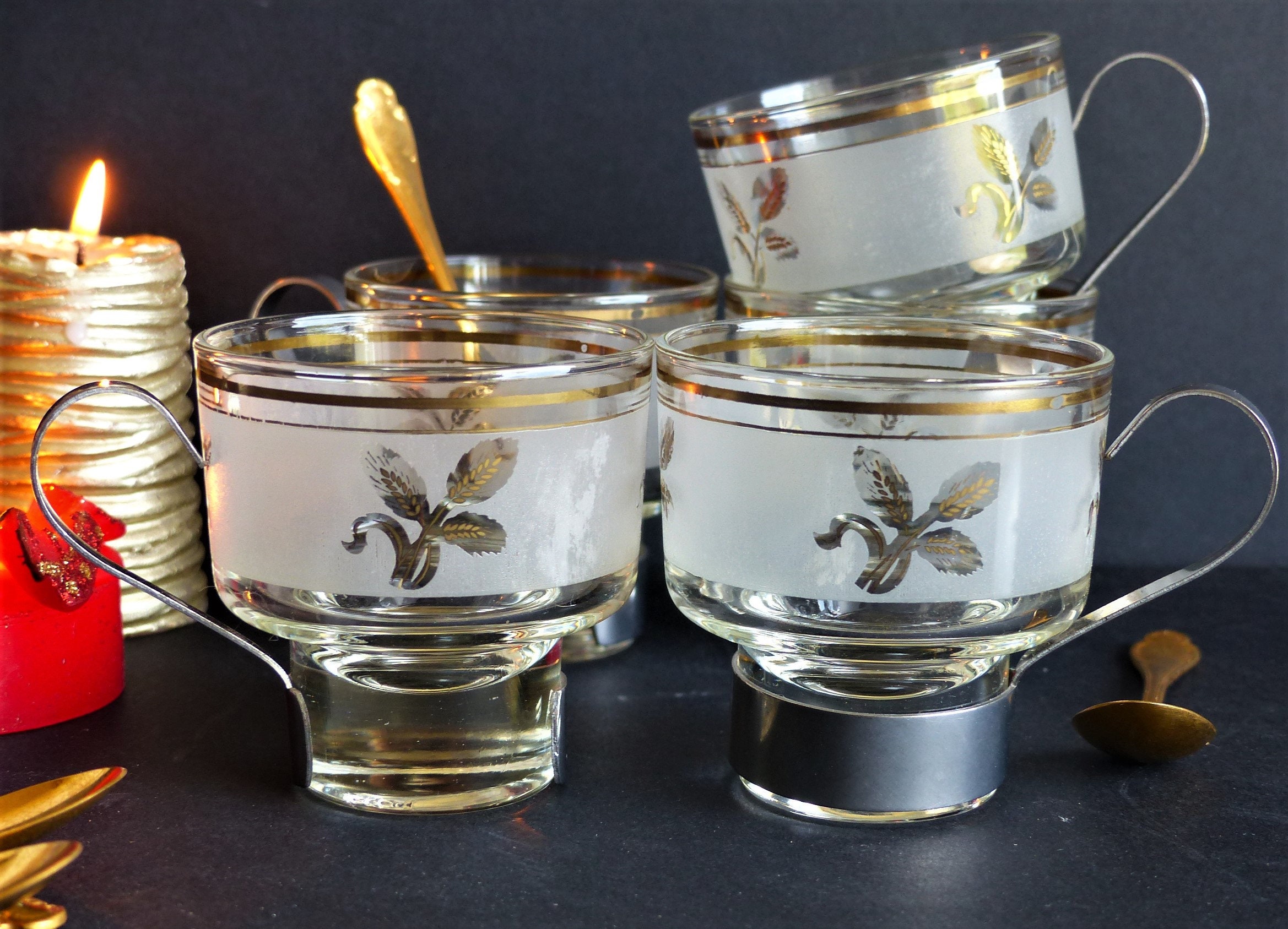 Set of 5 Italian Glass Coffee Cups Espresso Glass Coffee - Etsy