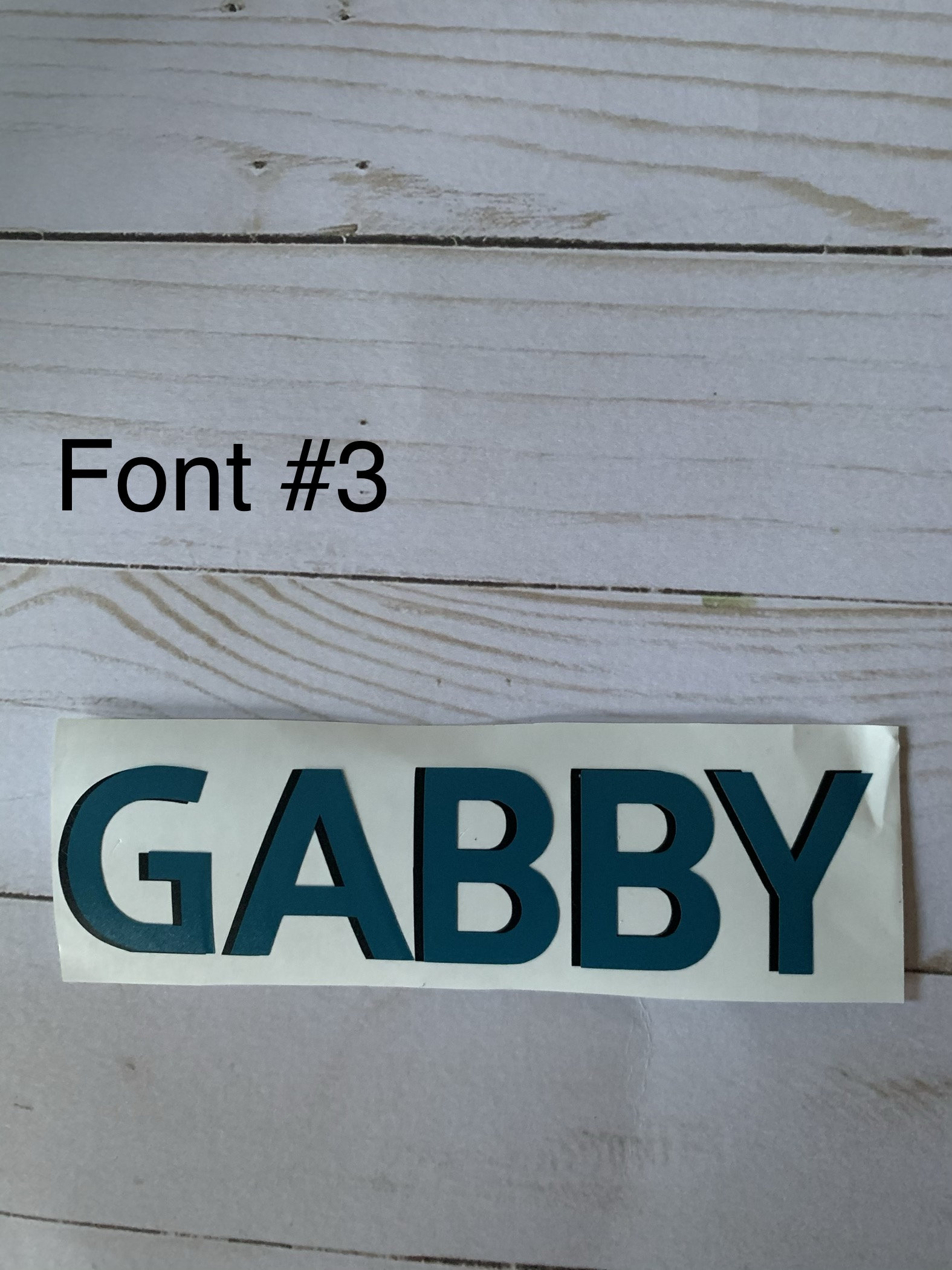 Custom Two-Toned Shadow Name Decal | Etsy