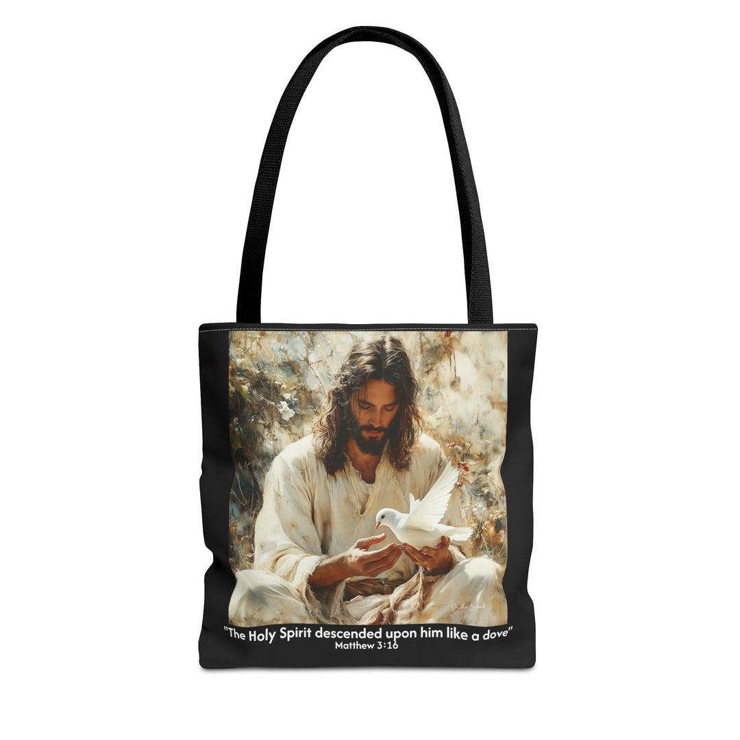 JESUS and DOVE Tote Bag Christian Gift for Mom Gift for Teen Overnight ...