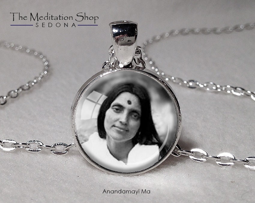 ANANDAMAYI MA PENDANT Hindu Guru Jewelry Sri Ma India Saint Necklace ...