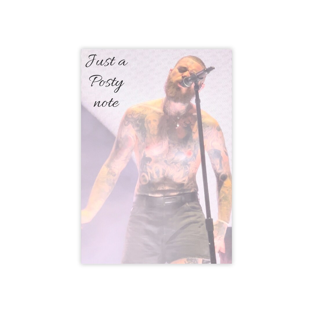 Post Malone Post-it® Note Pad Style 2 / Just a Posty Note / Post Malone ...