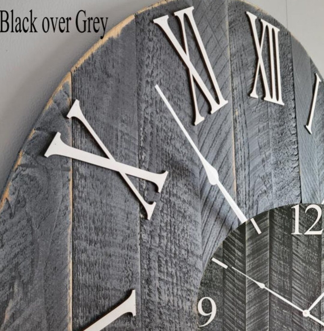 Large Wall Clock / 18" - 42" / Farmhouse Clock / Oversized Wall Clock ...