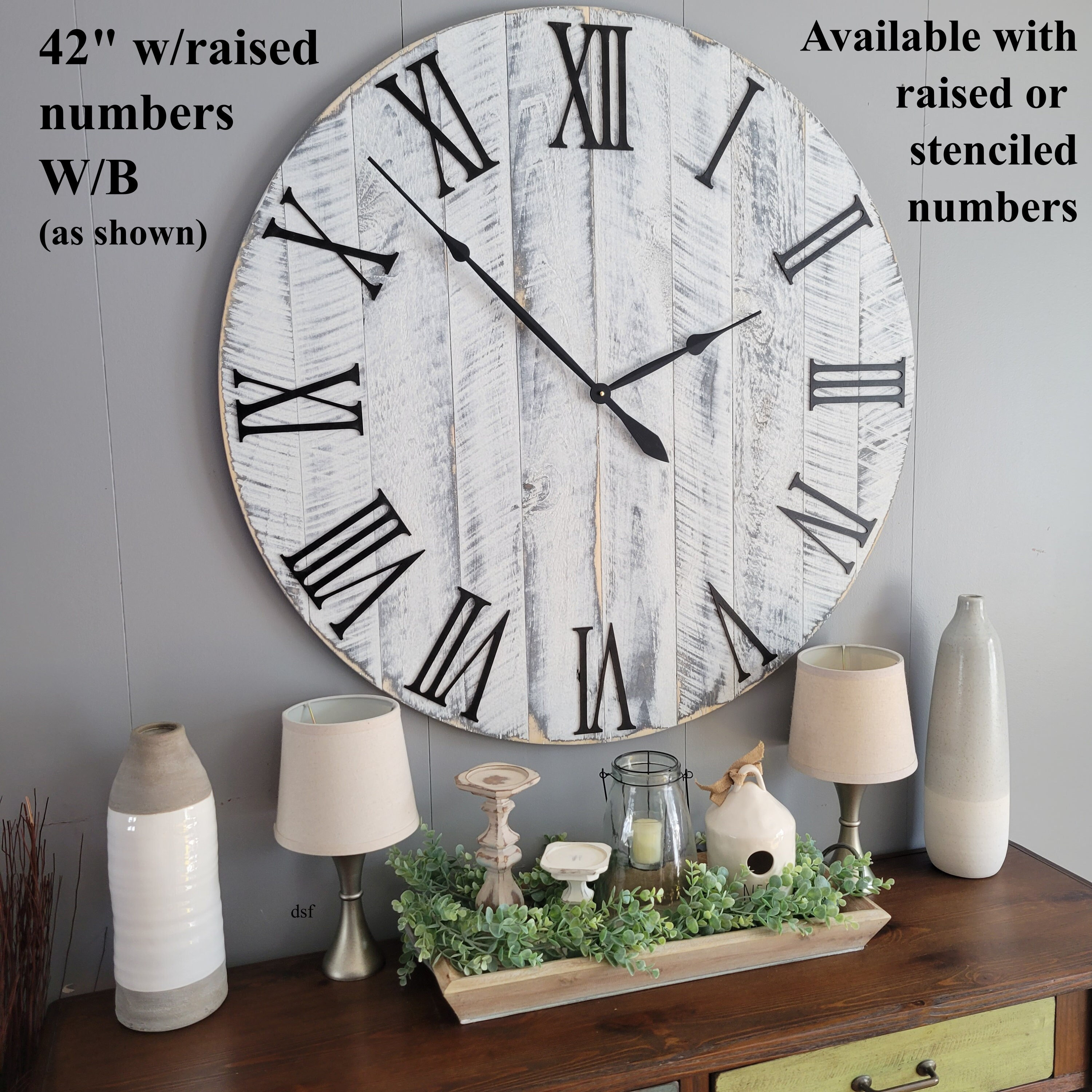 Farmhouse Wall Clock Home Décor Clocks Home & Living etna.com.pe